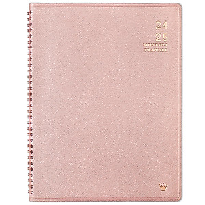 2024-2025 Monthly Planner - Monthly Calendar/Planner 2024-2025, JUL. 2024 - DEC. 2025, 9'' x 11'', 18 Monthly Planner Spiral Bound with Soft Leather Cover, 15 Note Pages, Monthly Tab, Inner Pocket