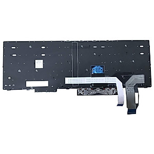 Sierra Blackmon Replacement Keyboard for Thinkpad E580 L580 T590 E590 L590, P52 P72 P53 P73E580 L580 T590 E590 L590, P52 P72 P53 P73 Series Laptop Without Backlight US Layout