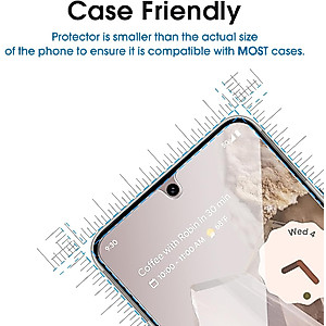 amFilm 3+1 Pack for Google Pixel 8 Pro Screen Protector 6.7" Tempered Glass, Ultrasonic Fingerprint Compatible, with Easy Installation Frame, Anti Scratch, Bubbles-Free, Case Friendly