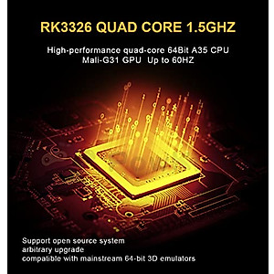 Powkiddy RGB20S Handheld Arcade Game Console, 3.5 Inch Retro Video Game Console, Open Source Game Player, Gift for Children (128G, Black)