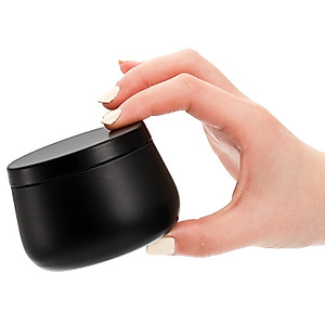 Lyellfe 24 Pack Candle Tins, 4 Oz Black Candle Jars with Lid, Empty Candle Holder Container Bulk for Candle Line, Gift, Making Candles, Storing Spice Candy