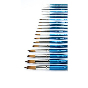 Winsor & Newton Cotman Short Handle Brushes, Set of 4, (Round 1, 4, & 6, One Stroke 3/8")
