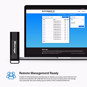 iStorage datAshur BT 64 GB | Encrypted Secure Flash Drive | Unlock via Smartphone Using Bluetooth | FIPS 140-2 Level 3 Certified | Remote Management Ready