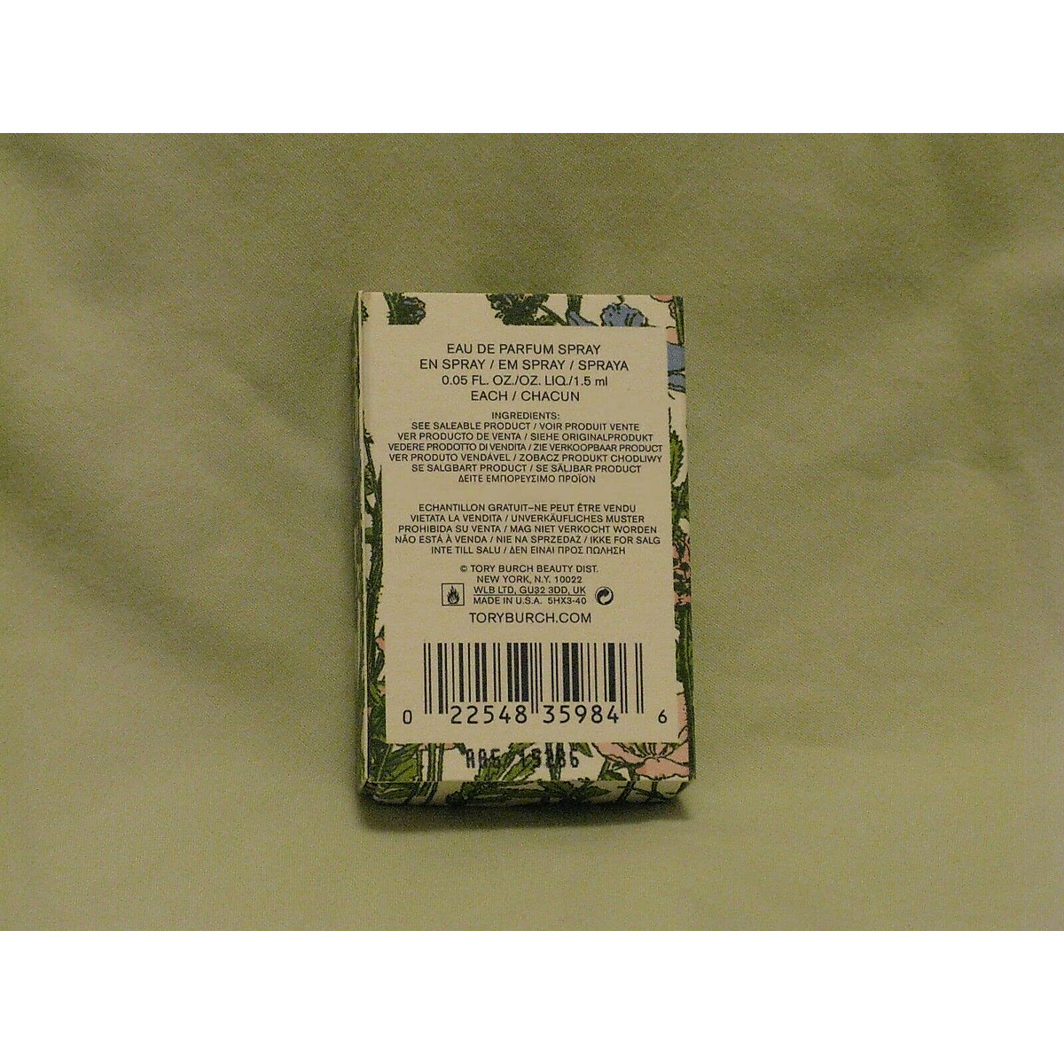 Tory Burch Set of 3 Eau de Parfum Sample Sprays: Jolie Fleur Rose, Fleur Bleue, and Fleur Verte - .05 oz each
