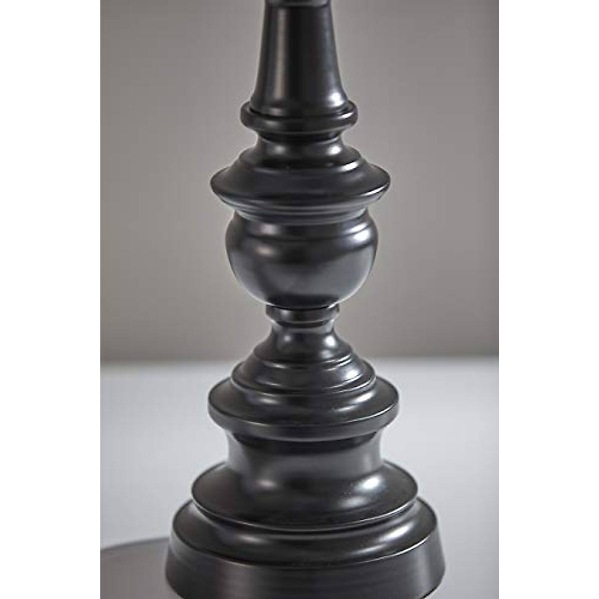 Adesso 1591-01 Classic Set Containing Matching Floor Two Table Lamps, 16" x 16" x 60", Black