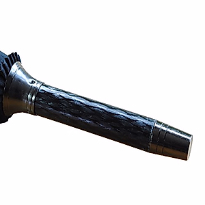 COLLAR AND CUFFS LONDON - Windproof EXTRA STRONG - StormDefender City Umbrella - Vented Double Canopy - Auto - Reinforced Frame with Fiberglass - Solid Wood Hook Handle - Black