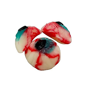 Gummy Eyeballs - 5 LB Resealable Stand Up Candy Bag - Halloween Themed Bloody Eyeball Gummies - Scary Novelty Candy for Trick or Treaters and Party Favor Bags