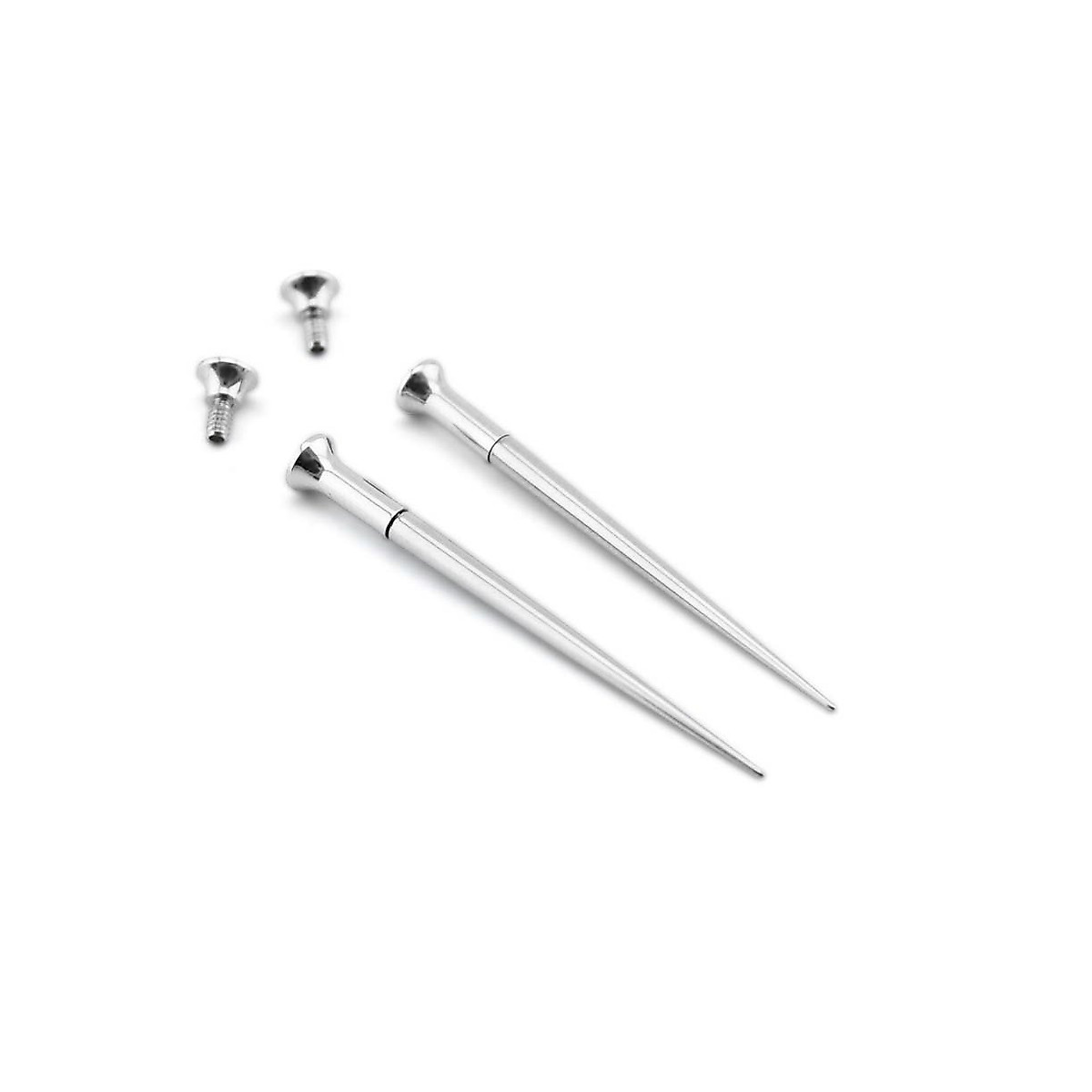 Urban Body Jewelry 10 Gauge (10G - 2.5mm) Stainless Steel Taper & Tunnel Ear Stretching Kit (4 Pieces)