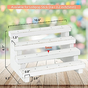 Anwelynd Pack 2 Cake Pop Stand Holder for Display, 44 Hole Solid Wood Lollipop Stand Holder for Weddings Baby Showers Birthday Parties Anniversaries Cake Pop Holder Cake Pop Stand