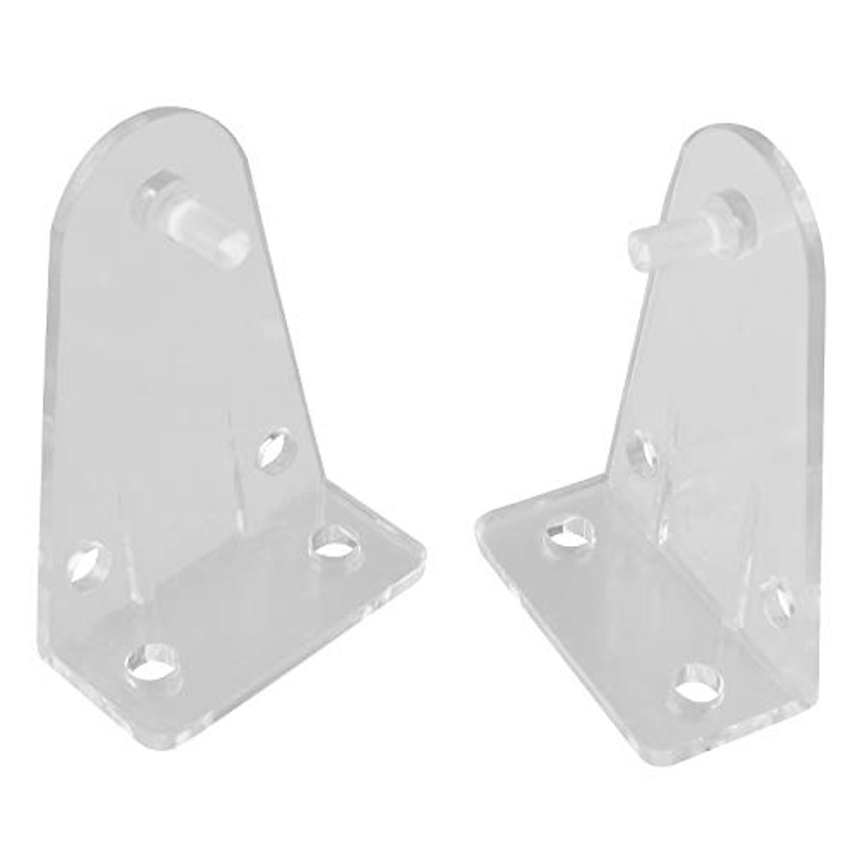 AXLIZER 10pcs Hold Down Brackets Transparent Plastic Fixing Bracket Blind Hole Hook Suitable for Blinds or Windows
