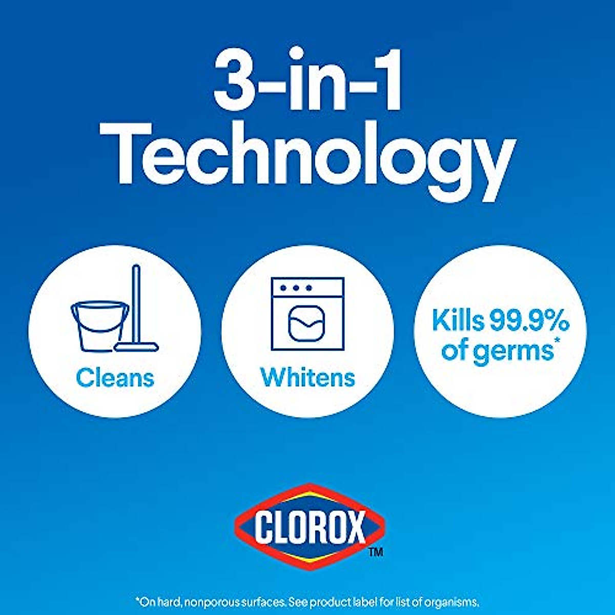 Clorox Disinfecting Bleach, Concentrated Formula, Regular - 43 Ounce Bottle (Package May Vary)