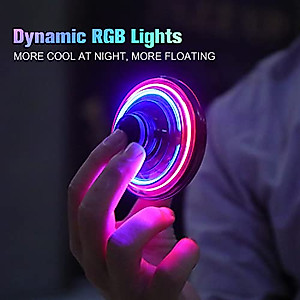 GOOLY Flying Spinner Mini Drone, Hand Operated Drones for Kids Adults, Flying Ball Toy with 360° Rotating LED Lights Indoor Outdoor, Stress Relief UFO Drone Toys for Boys Girls Gift