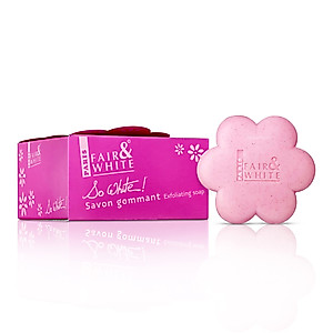 Fair & White So White Skin Brightening Soap - 200g / 7 oz - Exfoliating Soap, Helps to Reduce Blemishes on: Body, Knees, Underarms, Armpit