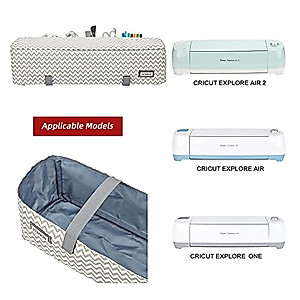 HOMEST Dust Cover with Back Pockets Compatible with Cricut Explore Air 2 and Cricut Explore Air, Ripple (Patent Design)