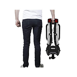 Thule EasyFold XT 2 Hitch Bike Rack - E-Bike Compatible - Fits 2" and 1, 1/4" receivers - Tool-Free Installation - Fully Foldable - Easy Trunk Access - Fully Locking - 130lb Load Capacity