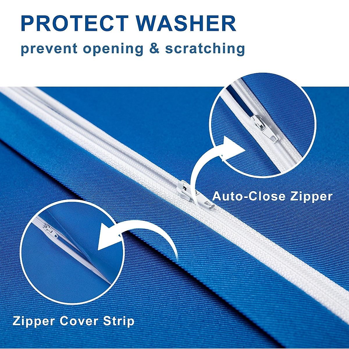 PAWFINITY Pet Laundry Bag, Pet Washing Bag for Guinea Pig Liner, Dog Bed, Pet Fleece & Blanket, Stop Pets Hair Clogging Washing Machine, Pet Laundry Helper - 30"×34", Blue