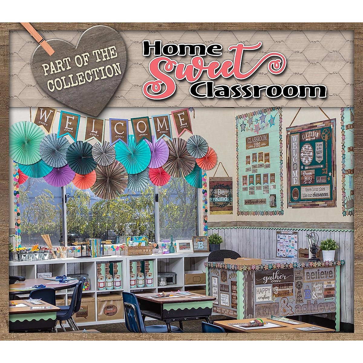 Teacher Created Resources Reclaimed Wood Straight Border Trim (TCR8838)