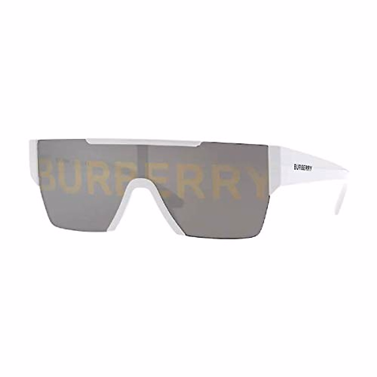 BE4291 3007/H 38MM White/Grey Tam Burberry Silver/Gold Rectangle Sunglasses for Men + BUNDLE With Designer iWear Complimentary Eyewear Kit