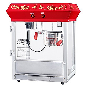 6112 Great Northern Popcorn Red Foundation Top Popcorn Popper Machine, 4 Ounce