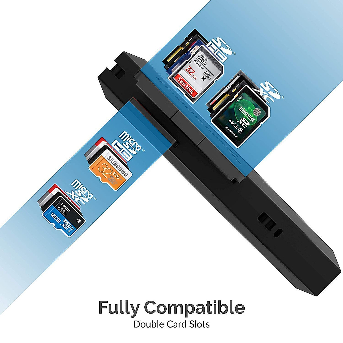 Sabrent SuperSpeed 2-Slot USB 3.0 Flash Memory Card Reader + USB External Stereo Sound Adapter for Windows and Mac.