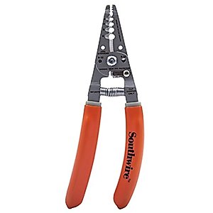 Southwire - 58277940 Tools & Equipment S612STR 4-10 AWG SOL & 6-12 AWG STR Ergonomic Handles Wire Stripper/Cutter