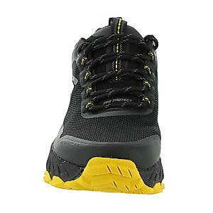 Skechers Men's Max Protect Liberated Lace-up Sneaker Oxford, Black/Yellow, 12