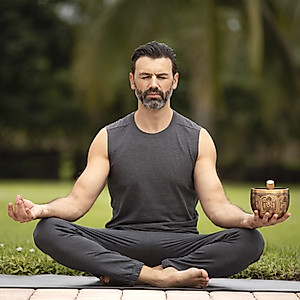 Telsha Meditative Deep Singing Bowl with Mallet and Cushion - Tibetan Sound Bowls for Energy Healing, Mindfulness, Grounding, Zen, Meditation - Exquisite, Unique Home Decor and Gift Sets, 1693