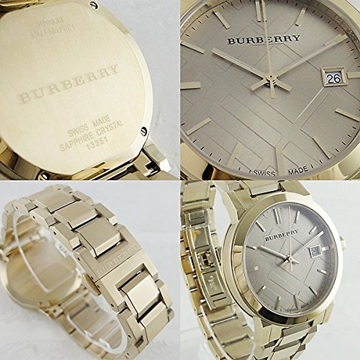 BURBERRY BU9033 The City Gold Wristwatch for Men and Women [Parallel Import]