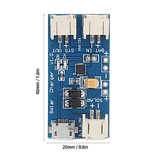 CN3065 Mini Solar Lipo Charger Board Lithium Battery Chip Micro USB DIY Outdoor Application Kit Charging Board Module 500mA DC 4.4-6V, Electronic Components
