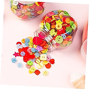 COHEALI 800 Pcs Christmas Wood Buttons Nativity Toy Botones Decorativos para Manualidades Wood Sewing Buttons Xmas Colorful Buttons Craft Toys Water Table Toys Craft Buttons Scrapbook Love