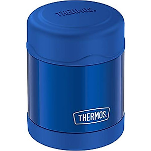 THERMOS FUNTAINER 10 Ounce Stainless Steel Vacuum Insulated Kids Food Jar, Blue