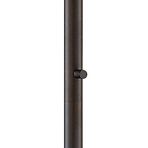 360 Lighting Seneca Modern Standing Floor Lamp 56" Tall Dark Bronze Brown Twin Arm Adjustable Gooseneck Neutral Cotton Drum Shade for Living Room Reading House Bedroom Home