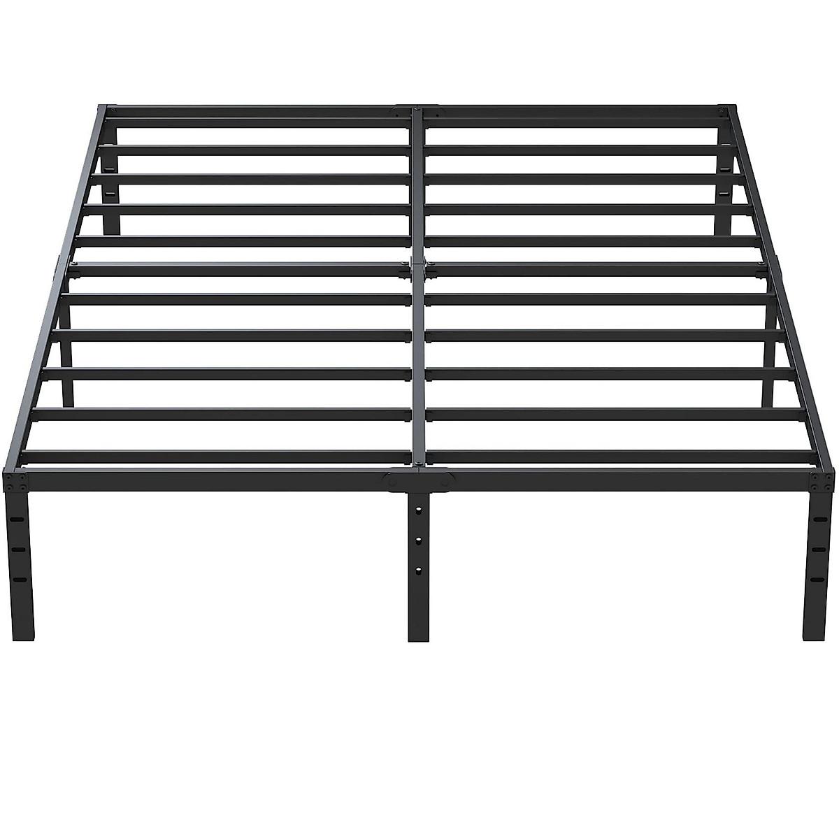 Maenizi California King Bed Frames No Box Spring Needed, 14 Inch Heavy Duty Metal Platform Support Up to 3000 lbs with Steel Slat, Easy Assembly, Noise Free, Black