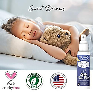NUVO WELLNESS Pillow Spray for Kids - Room, Linen & Deep Sleep Spray Made with Therapeutic Essential Oils - Lavender, Chamomile & Orange Blend - (3.3oz)