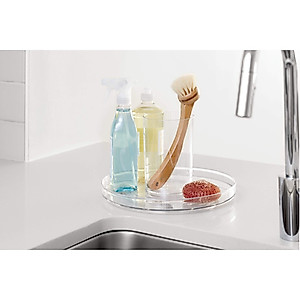 iDesign 79610 Ariel BPA-Free Plastic Rotating Turntable Lazy Susan Storage Organizer for Countertops and Cabinets, 11.5" x 11.5" x 6.76", Spinner - Large