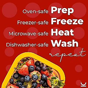 Collapse-it Silicone Food Storage Containers - BPA Free Airtight Silicone Lids Collapsible Lunch Box Containers - Oven, Microwave, Freezer Safe (Yellow (6) 2-Cup Set)