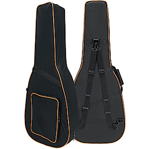 Knox Gear KN-SGC01 Acoustic Dreadnought Guitar Lightweight Hard-Foam Case w/ Back Straps, black