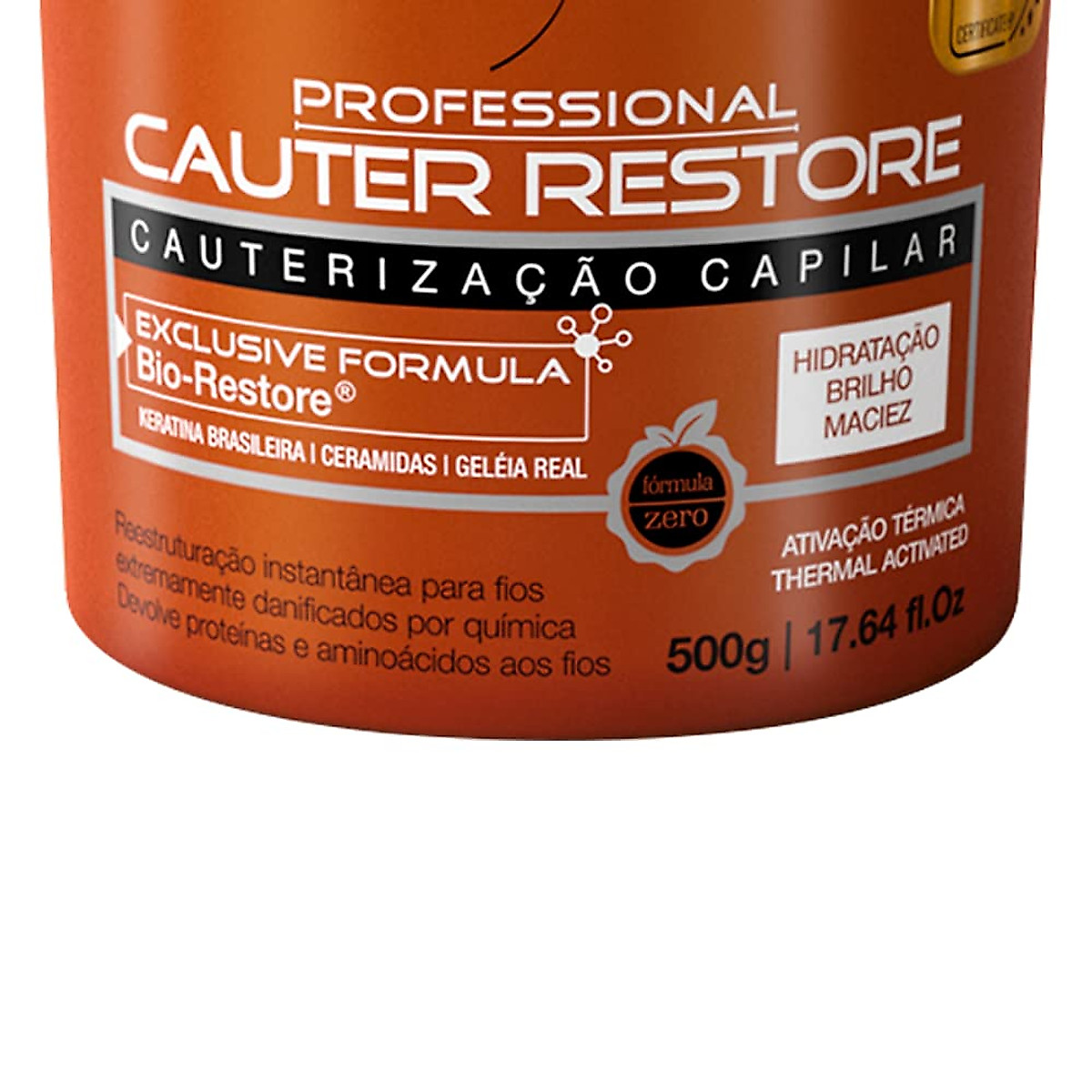 Forever Liss Cauter Restore Formaldehyde - Free Cauterization - Instantaneous Restructuring for Hair Extremely Damaged- 500g/17, 63fl.oz