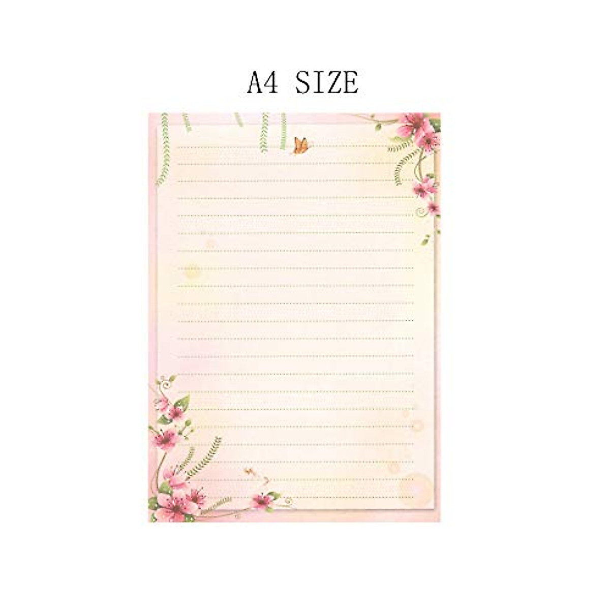 IMagicoo 50 Cute Design Writing Stationery Lined Paper Letter Set, 2 Different Style (Style-1)