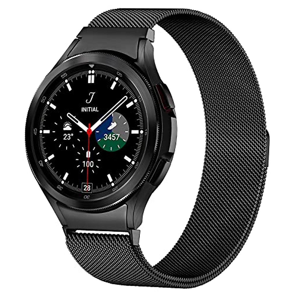 Zedoli No Gap Metal Bands Compatible with Samsung Galaxy Watch 6 band/Watch 5/Galaxy Watch 4 Band 40mm 44mm/Galaxy Watch 5 Pro Band 45mm/Watch 4 Classic Band/Watch 6 Classic Band 43mm 47mm Men Women