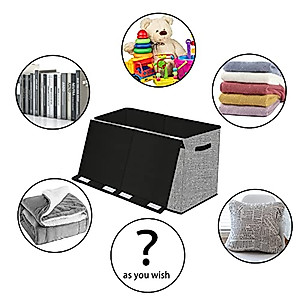 JAYSDAYLY Over the Door Hanging Organizer Storage with 5 Large Pockets 1 Pcak + 1 Pack Collapsible Large Toy Box Storage with Lid for Closet,Nursery,Playroom,Pantry