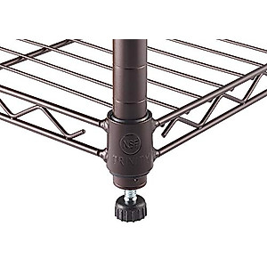 TRINITY 4-Tier NSF Wire Shelving Rack, 36 by 14 by 54-Inch, Bronze