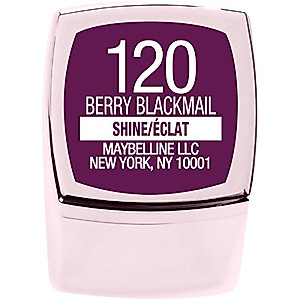 Maybelline Color Sensational Shine Compulsion Lipstick, Berry Blackmail, 1 Tube, 0.1 Ounce