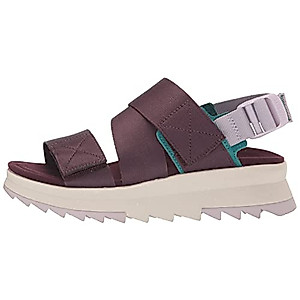 Merrell Women's Alpine Cush Backstrap Wedge Sandal, Burgundy, 7