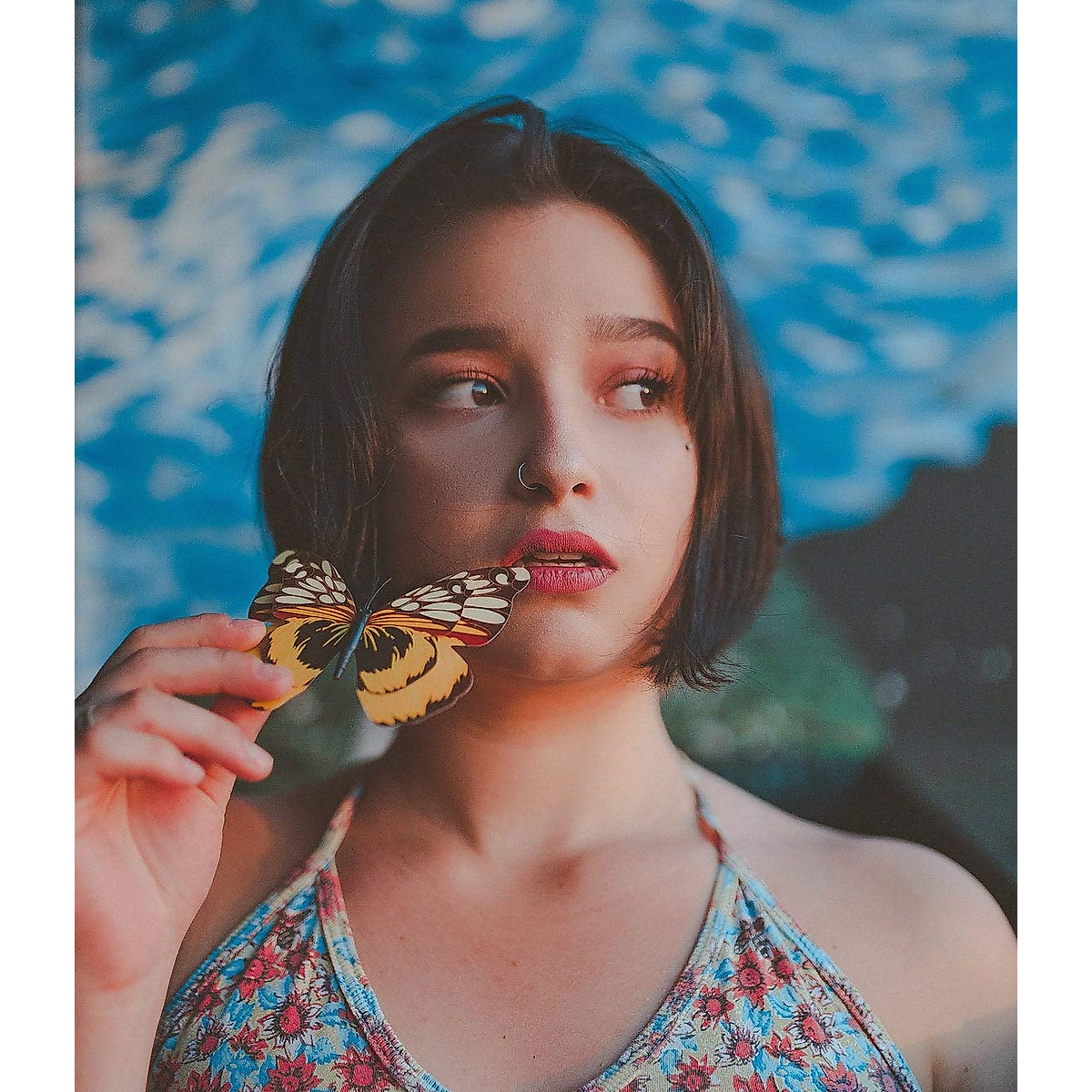 ZogCowy 6Pcs 22G Gold Nose Ring Hoop Surgical Steel Small Thin Cartilage Nose Ring Tiny Snug Fit Nose Piercing Jewelry 6mm 7mm 8mm Adjustable