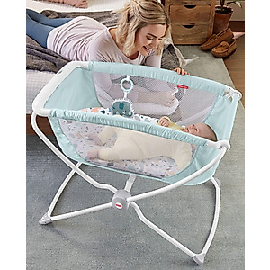 Fisher-Price Rock with Me Bassinet, Blue