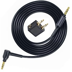 Saipomor Audio Cable and Golden Plated Airline Earphone Adapter Compatible with Sony WH-1000xm5 WH-1000xm4 WH-1000xm3 WH-ch510 WH-ch710n WH-ch700n WH-1000xm Headphones