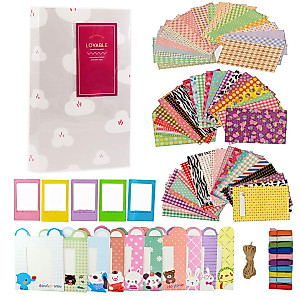 Ngaantyun 6 in 1 Accessories Bundle Kit for Fujifilm Instax Mini 9/8 Mini Liplay Camera (Cloud Album, Sticker, Plastic Frame, Animal Wall Hanging Frames, Clips with String)