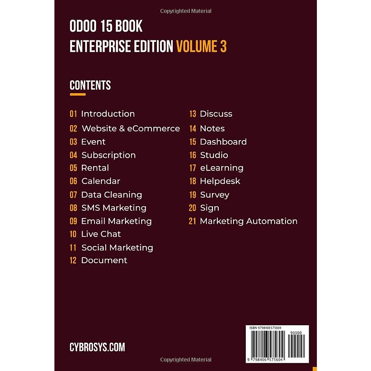 Odoo 15 Enterprise Book - Volume 3