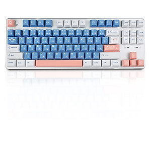 MOLGRIA Keycaps Dreams, 129 Set Blue Pink Dreamland Keycaps for Gaming Keyboard, PBT Cherry Profile Dye Sublimation Keycap for Gateron Kailh Cherry MX 104/87/74/61 60 Keyboard
